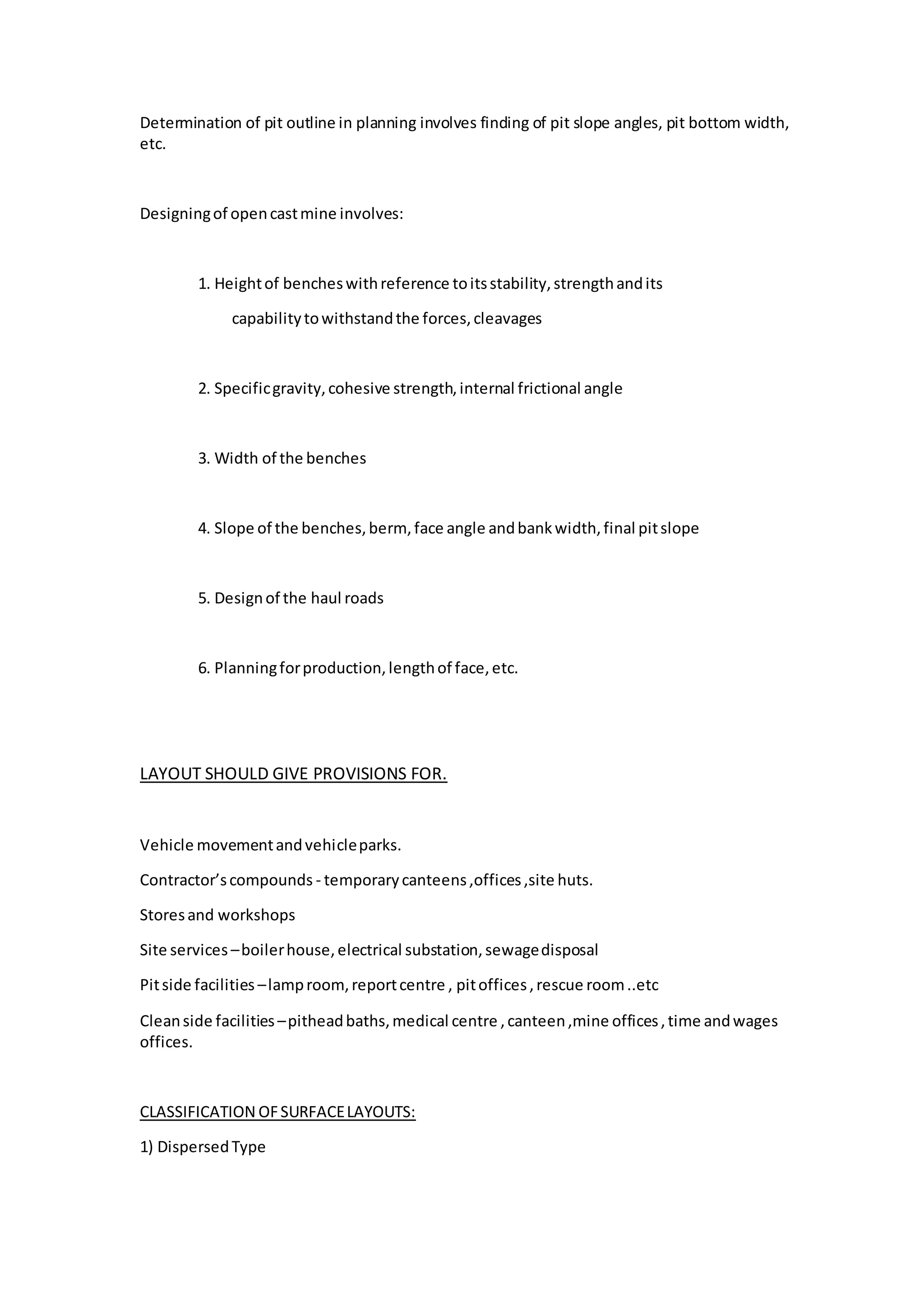 Mine planning | DOCX