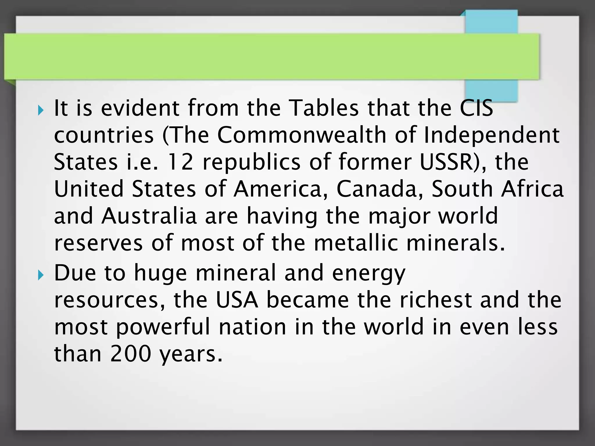 Mineral Resources | PPTX