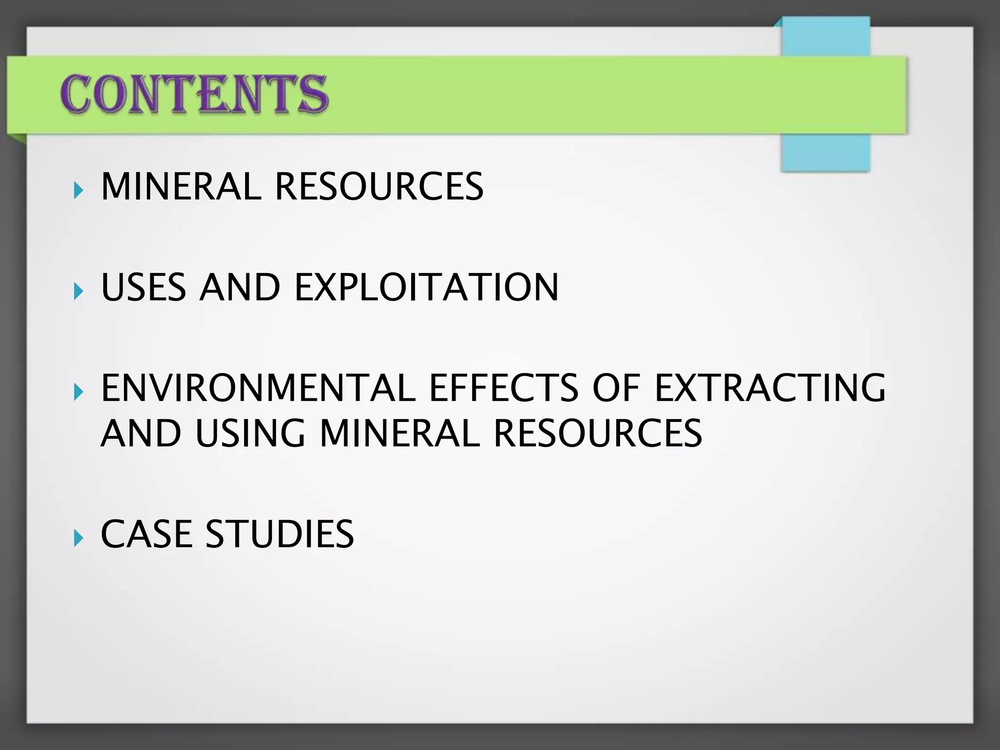 Mineral Resources | PPTX
