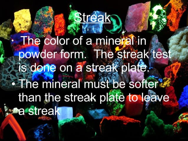 Mineral Identification Vocabulary | PPT