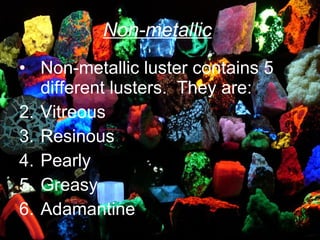 Mineral Identification Vocabulary | PPT