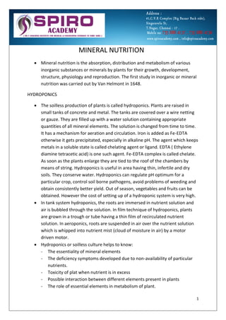 mineral-nutrition.pdf For essential and non essential nutrients | PDF
