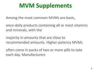 Mineral Supplements | PPTX