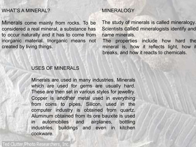 Mineral and power resources | PPTX