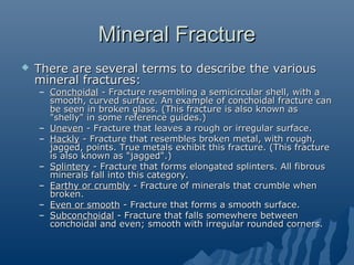 Mineral Cleavage and Fracture | PPT