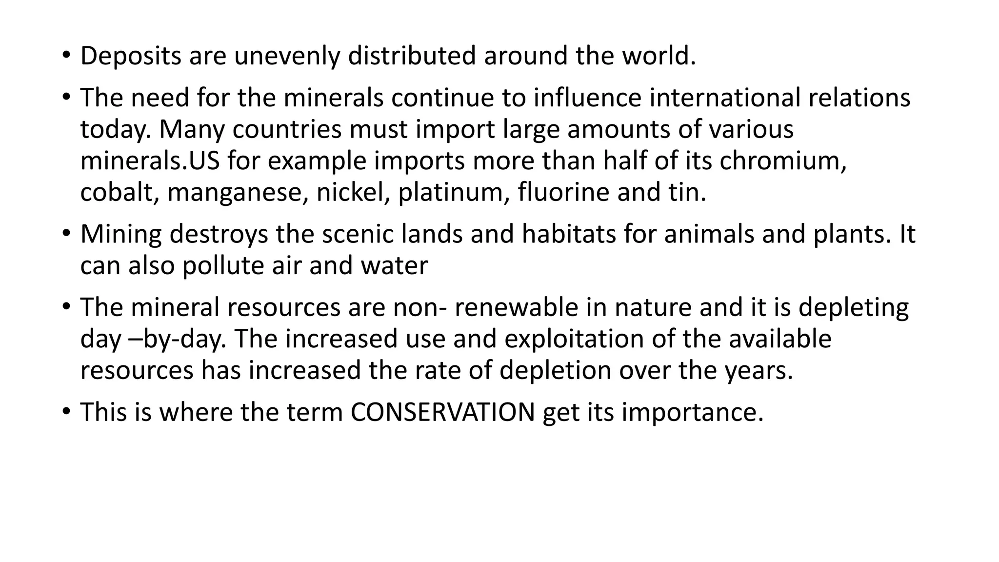 Mineral conservation | PPTX
