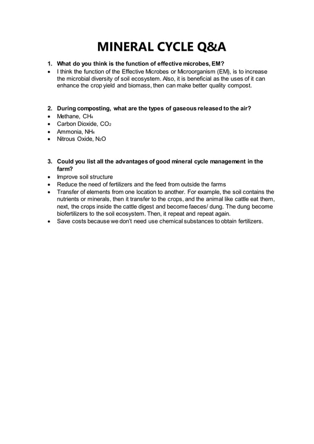Mineral cycle | DOCX