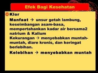 Mineral dan efeknya bagi kesehatan | PPT