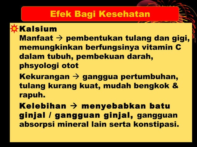 Mineral dan efeknya bagi kesehatan | PPT