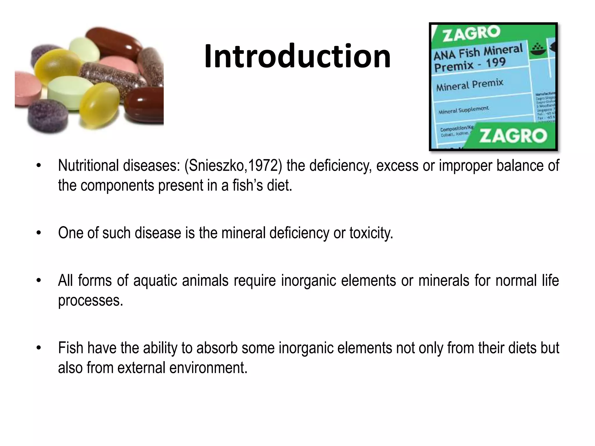Mineral deficiency and toxicity in fish | PPTX