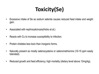 Mineral deficiency and toxicity in fish | PPTX