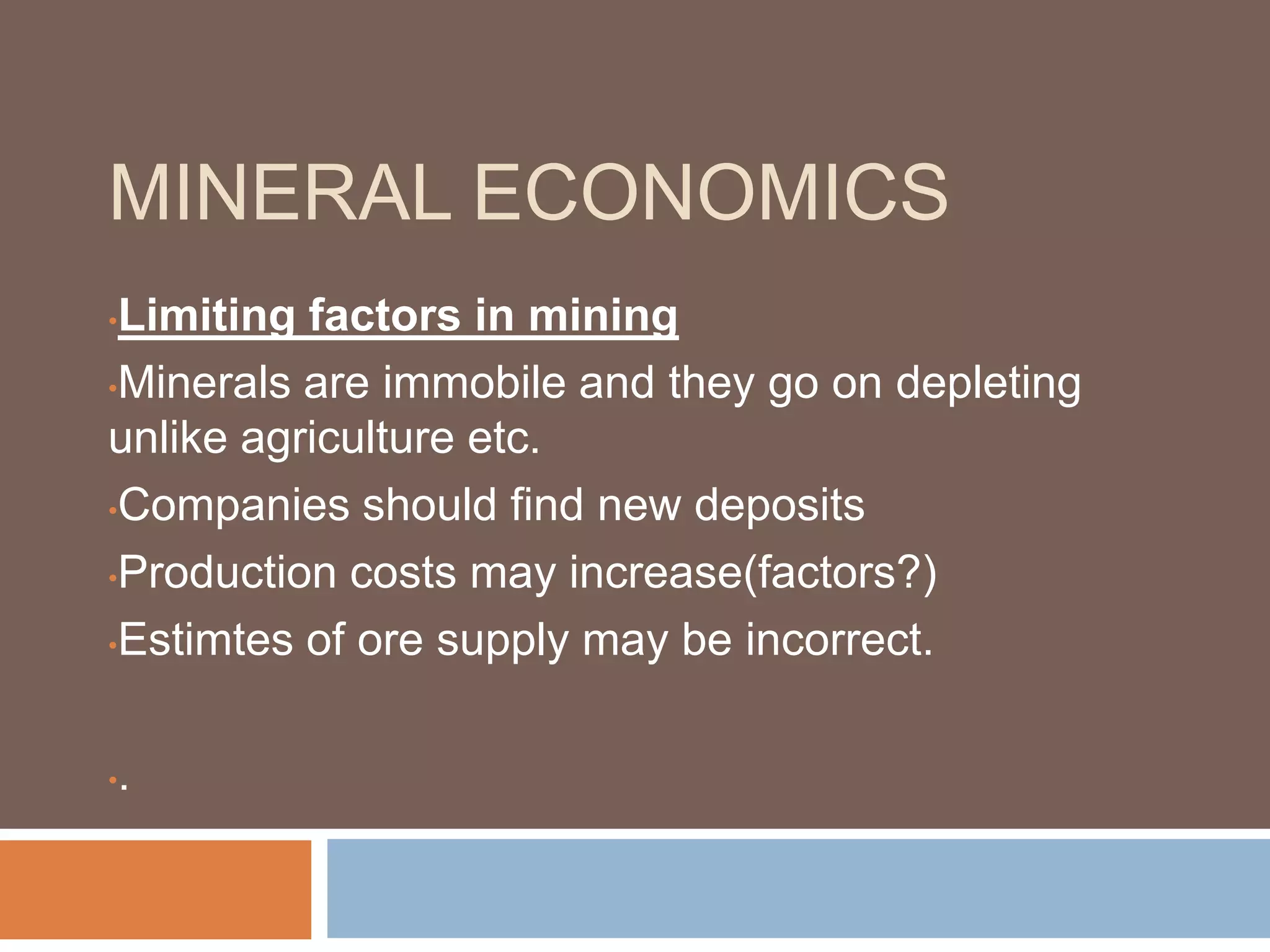 Mineral economics | PPTX