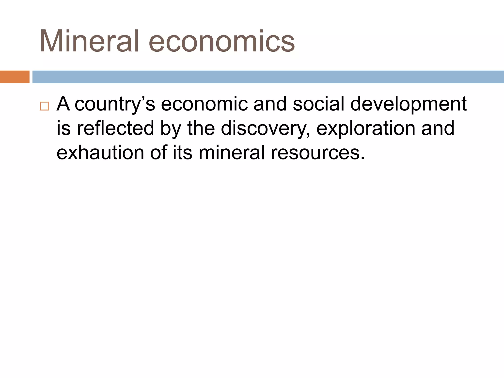 Mineral economics | PPTX