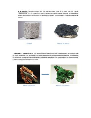 Minerales petrograficos | DOCX