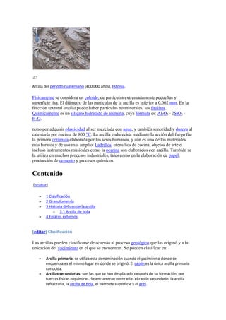 Minerales de la arcilla | DOCX
