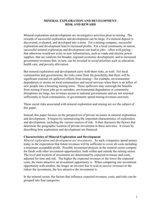 Mineral exploration and development by roderick eggert eng | PDF