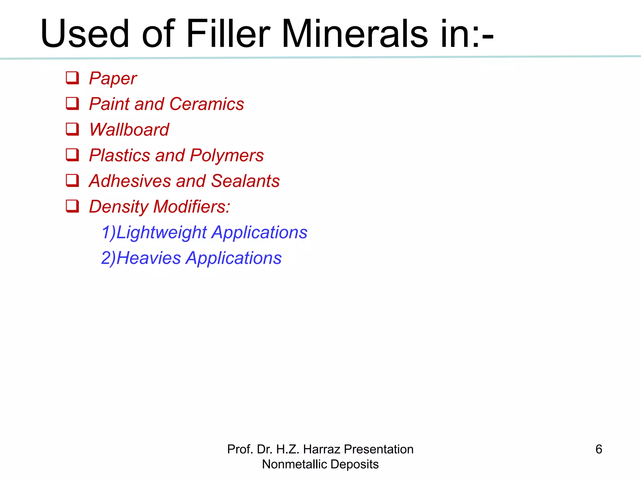 Mineral fillers | PDF
