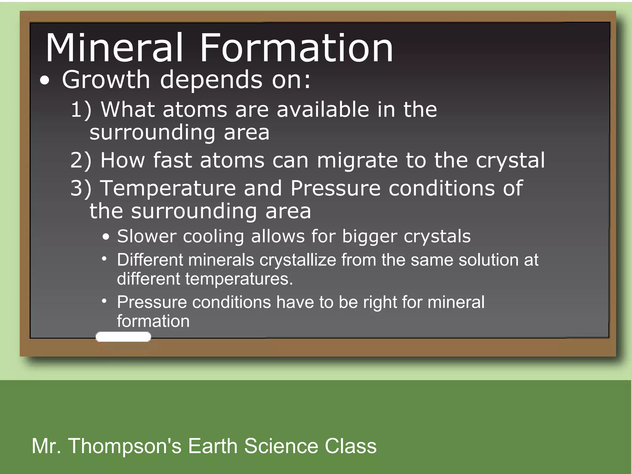 Mineral Formation | PPT