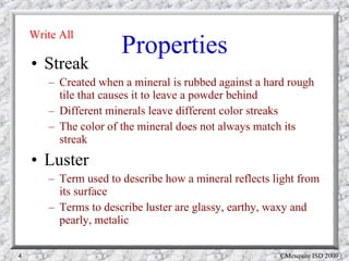 Mineral identification | PPT