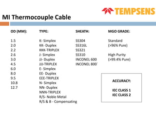 Mineral insulated (mi) cables | PPTX
