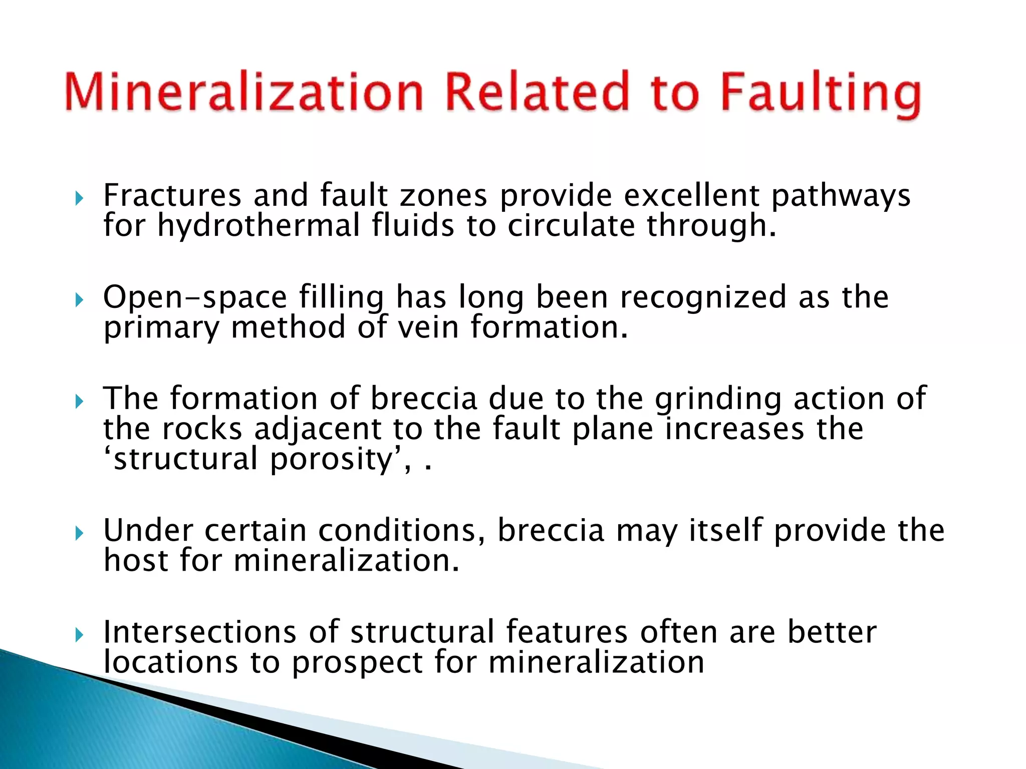 Mineralization Controlled By Tectonics And Structuresppt Geography Science