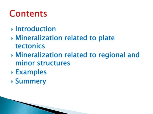 Mineralization controlled by Tectonics & structures.ppt | Geography ...