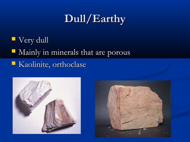 Mineral Luster and Transparency | PPT | Geology | Science