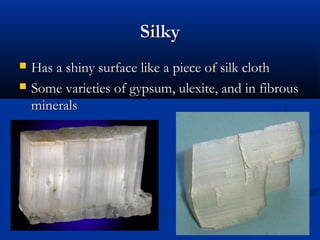 Mineral Luster and Transparency | PPT