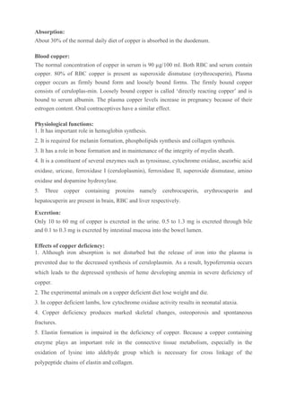 Mineral Metabolism- Notes Biochemistry And Clinical Pathology | PDF