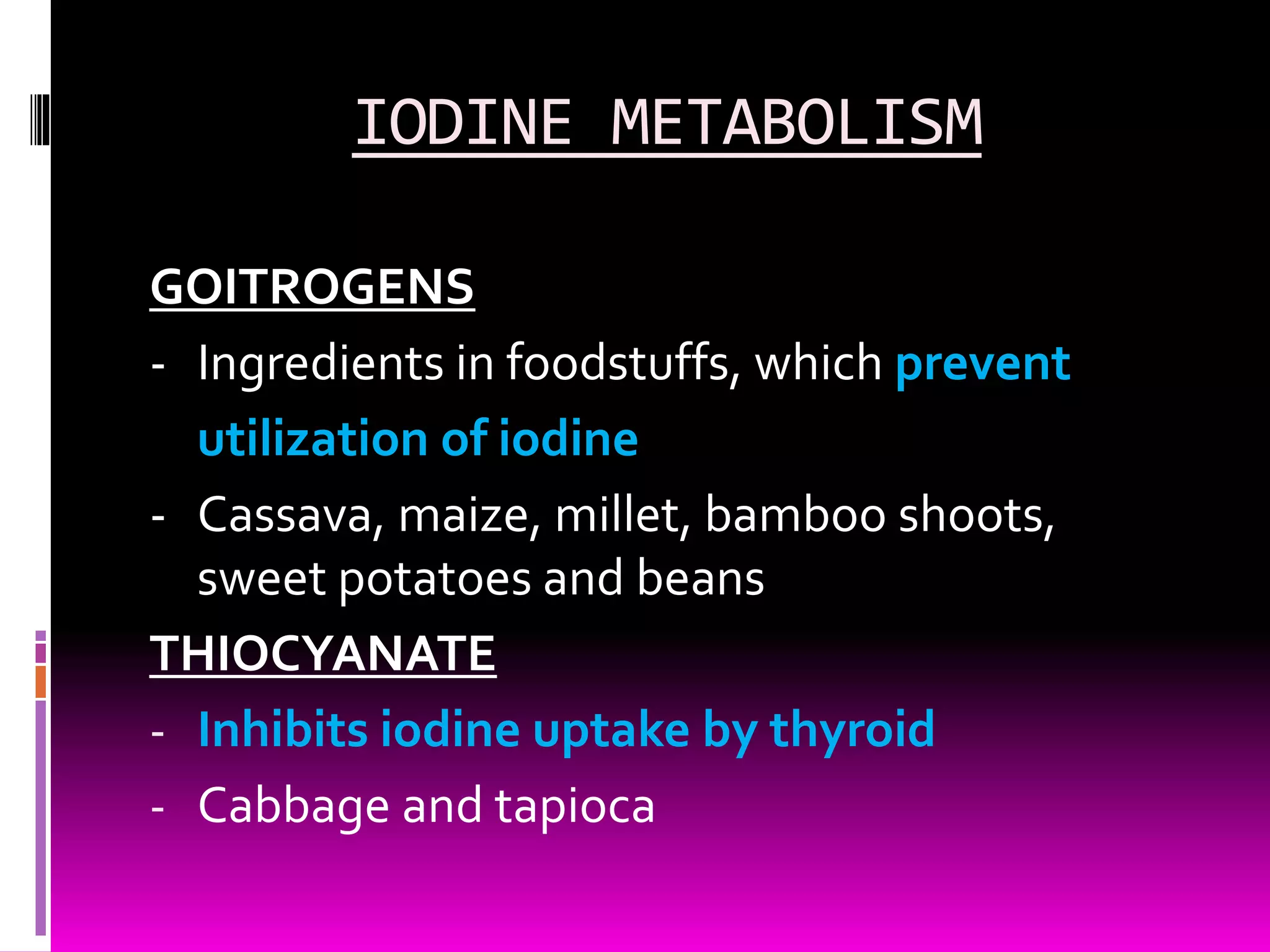 Mineral metabolism (iodine & zinc) -Biochemistry | PPTX