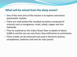 Mining of Rare minerals from sea | PPTX | Geology | Science
