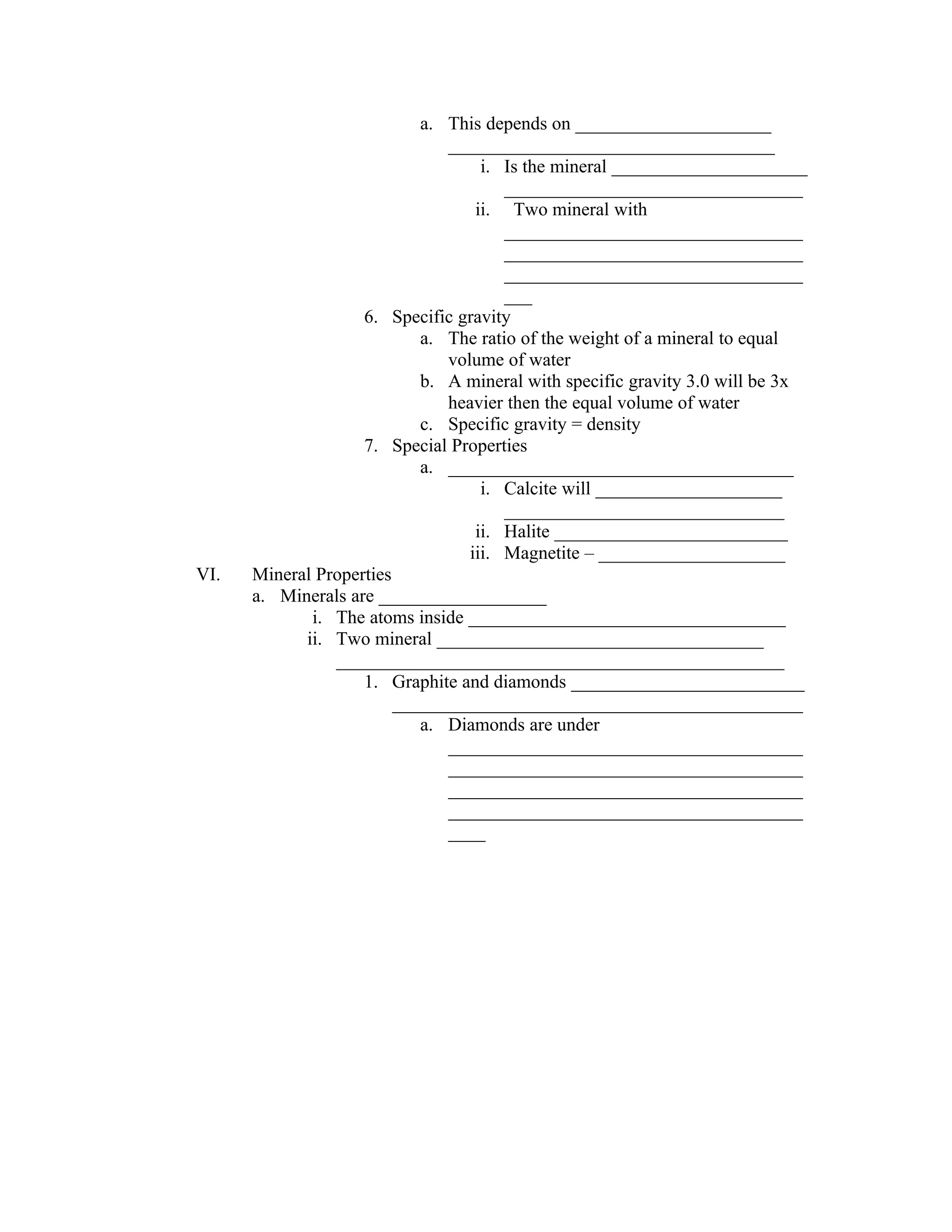 Mineral notes | DOC | Geology | Science