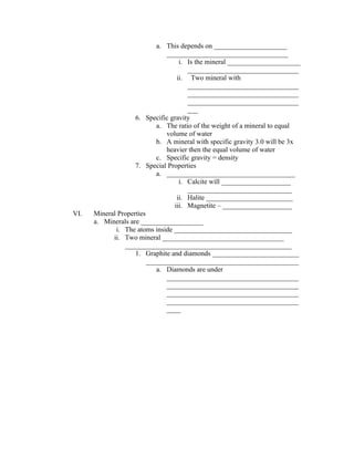 Mineral notes | DOC | Geology | Science