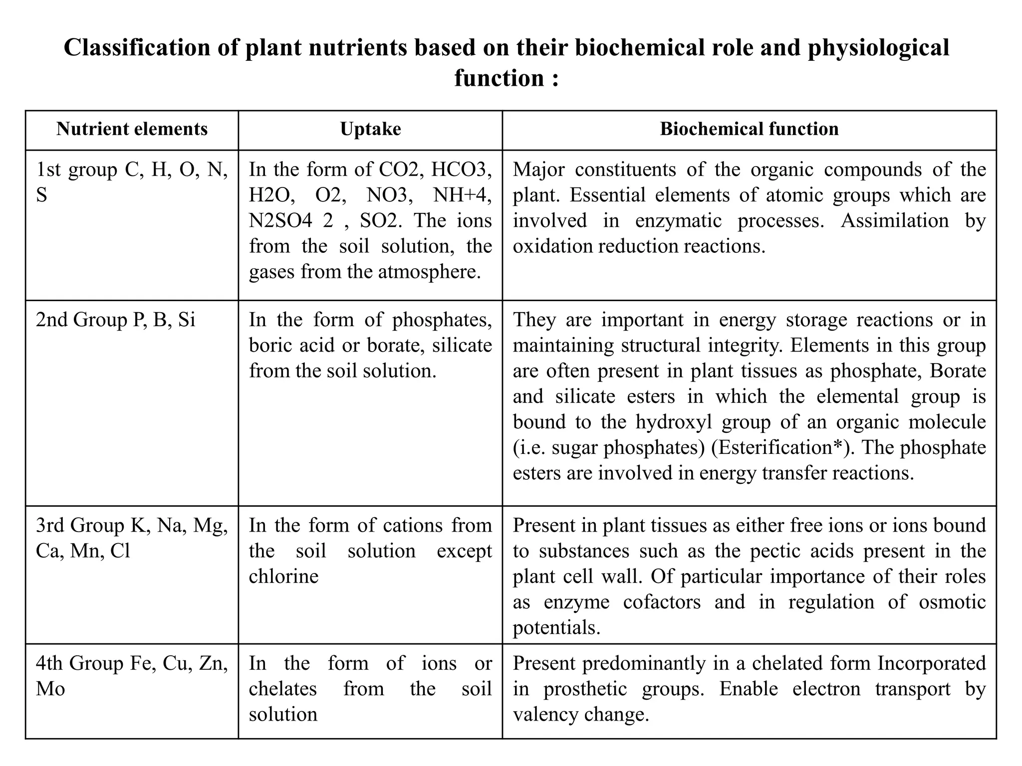 Mineral nutrition of Plants: Functions and deficiency symptoms of ...