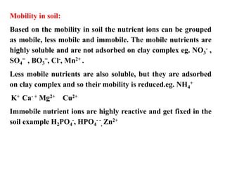 Mineral nutrition, Manures and fertilizers | PPTX