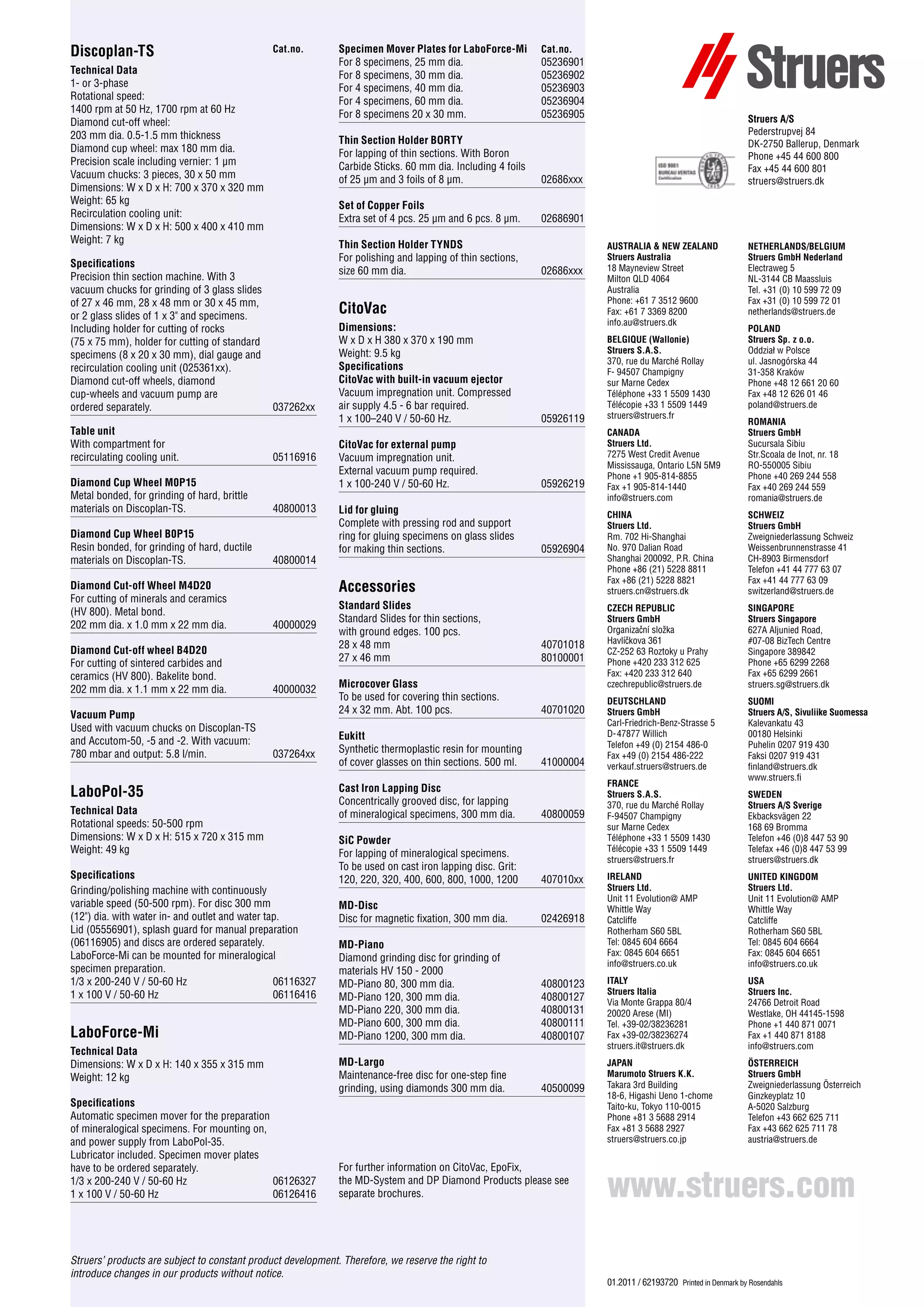 Izasa-Catalogo Struers preparación muestras mineralogicas | PDF