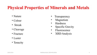 Mineralogical Identification and it's use.pptx