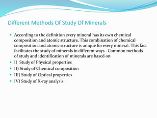 Mineralogy | PPTX