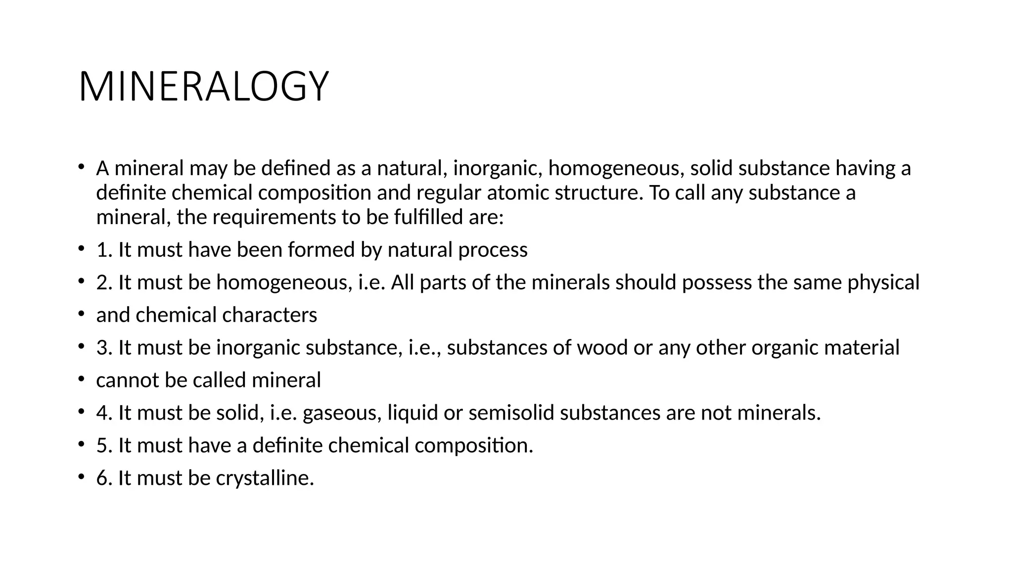 Civil Engineering GEOL40 Geology (MINERALOGY) | PPTX
