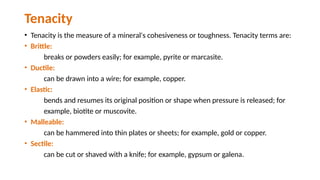 Civil Engineering GEOL40 Geology (MINERALOGY) | PPTX