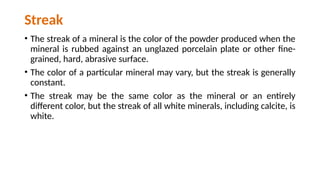 Civil Engineering GEOL40 Geology (MINERALOGY) | PPTX