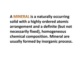Mineralogy 1 | PPTX
