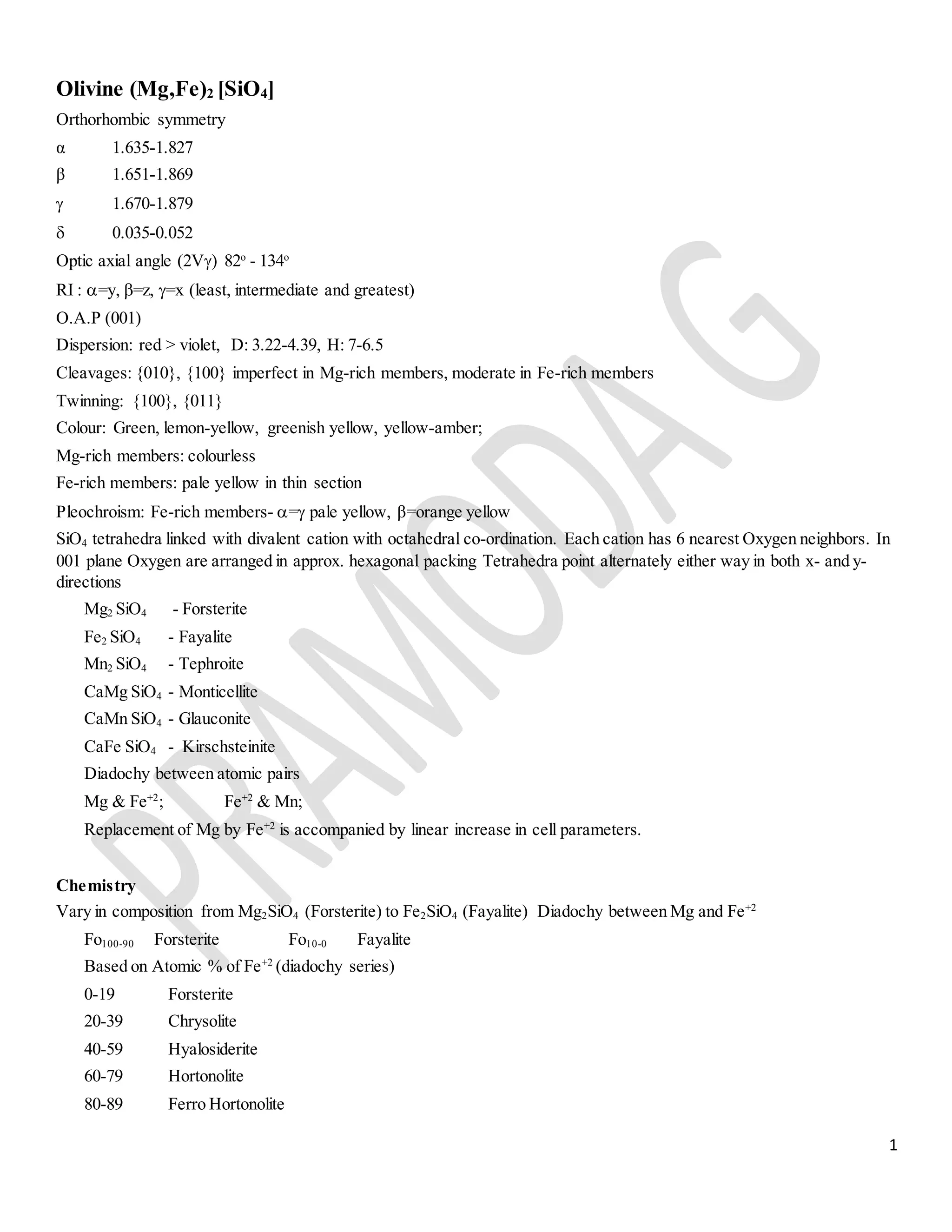 Mineralogy and crystallography notes notes | DOCX