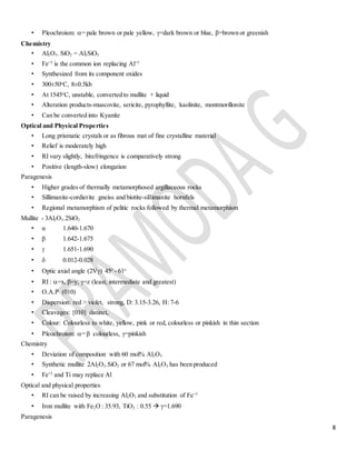 Mineralogy and crystallography notes notes | DOCX