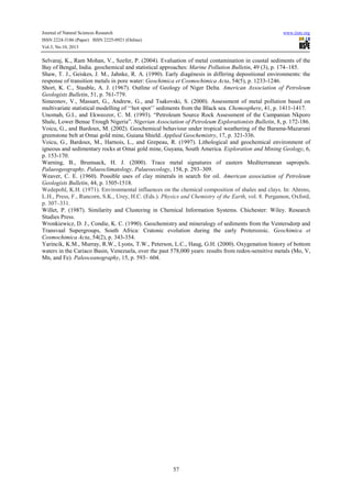 Mineralogy and geochemical appraisal of paleo redox indicators in ...