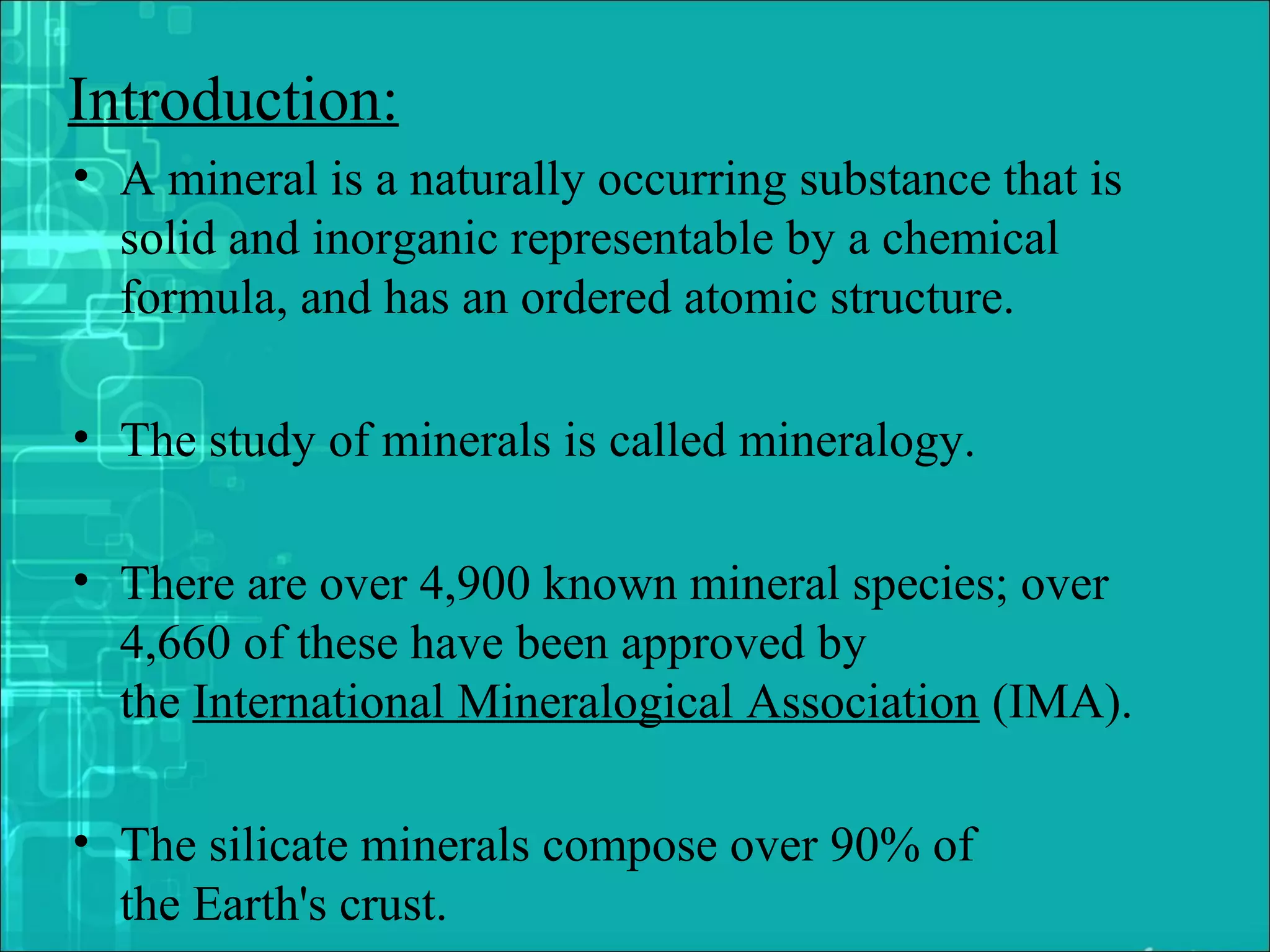 Mineralogy | PPT
