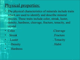 Mineralogy | PPT