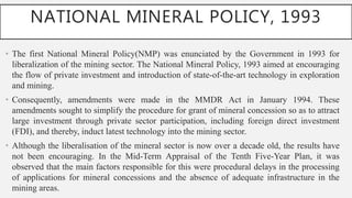 Mineral policies and india | PPTX