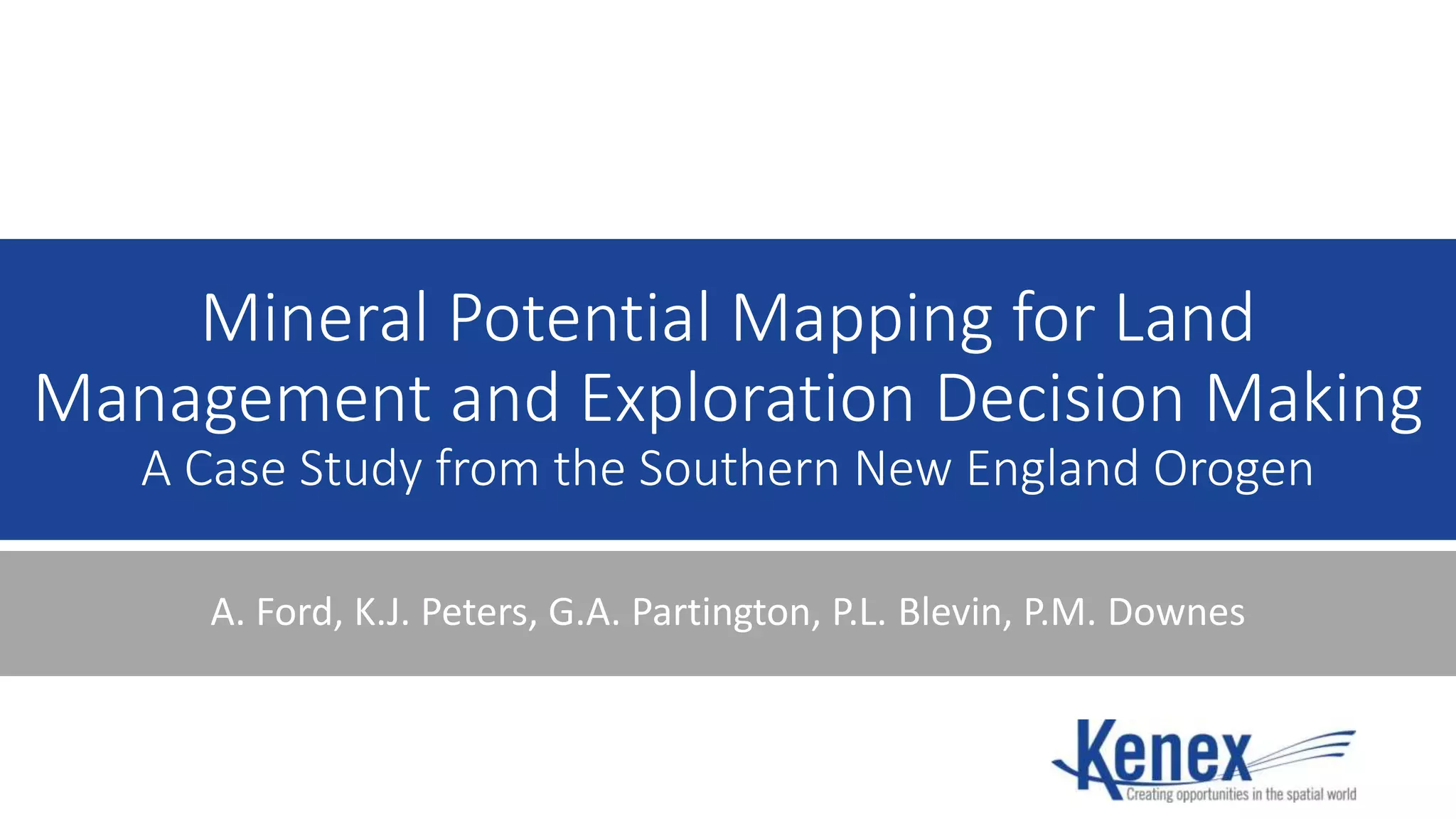 Mineral potential mapping | PPTX