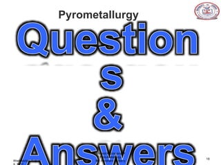 Mineral Processing (Pyrometallurgy) | PPTX